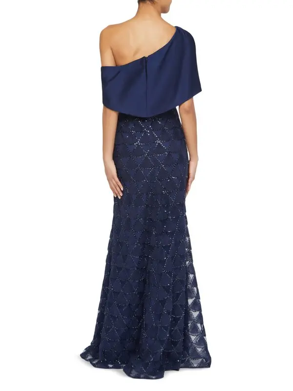 Theia Anabella Textured Tulle Gown