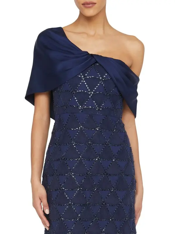 Theia Anabella Textured Tulle Gown