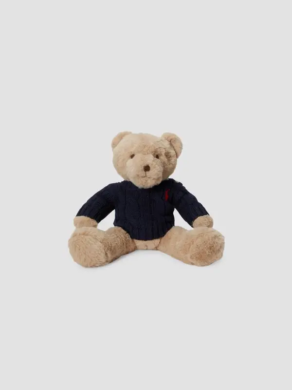 Polo Ralph Lauren Baby's Teddy Bear In Cable-knit Cotton Sweater - Navy