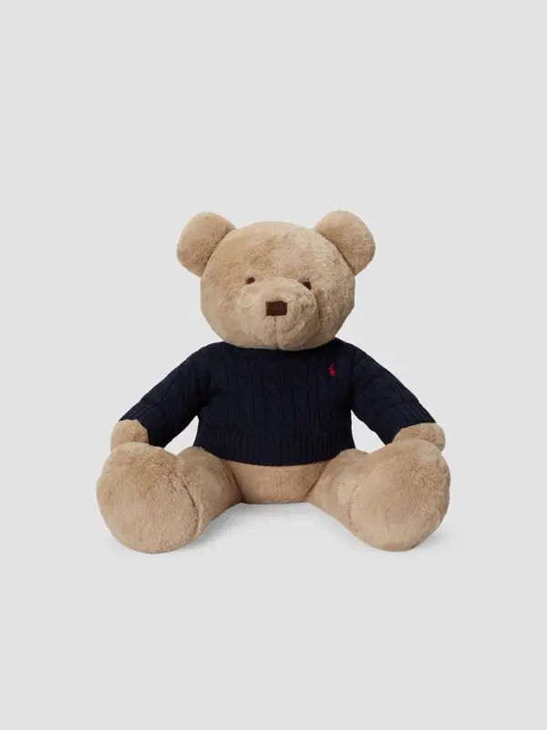 Polo Ralph Lauren Baby's Teddy Bear In Cable-knit Cotton Sweater - Navy