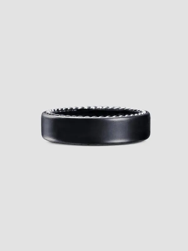David Yurman Streamline Band Ring With Titanium