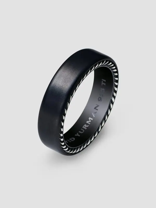 David Yurman Streamline Band Ring With Titanium