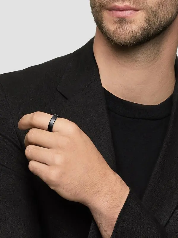 David Yurman Streamline Band Ring With Titanium