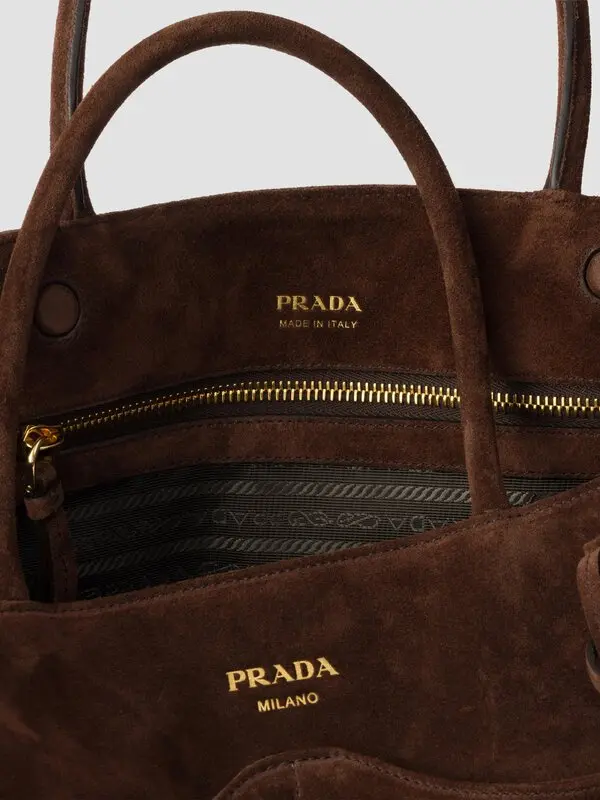 Prada Allusion Suede Large Tote Bag