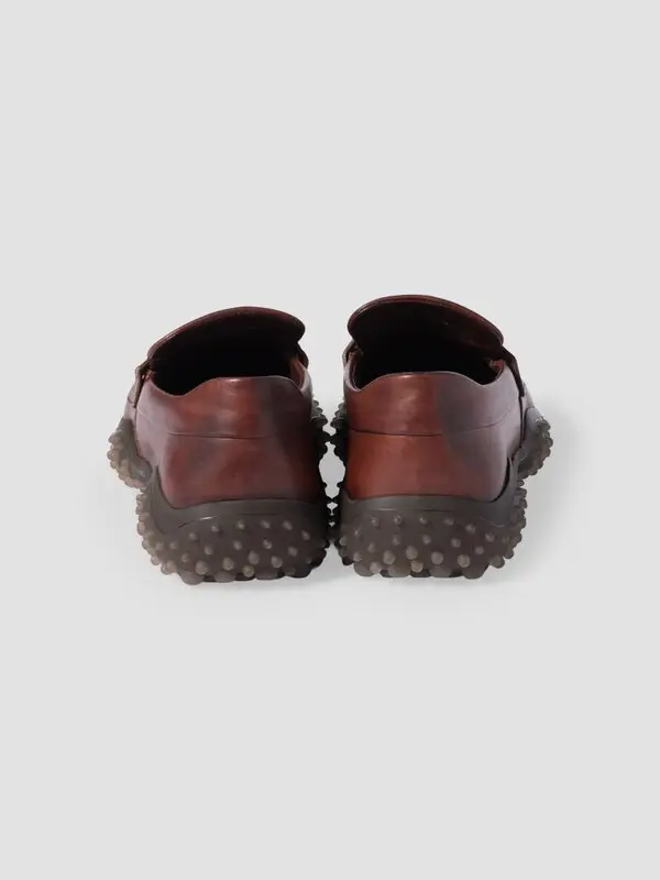 Miu Miu Leather Loafers - Brown