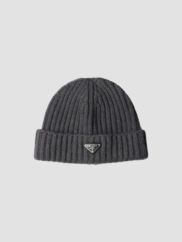 Prada Wool Beanie - Grey