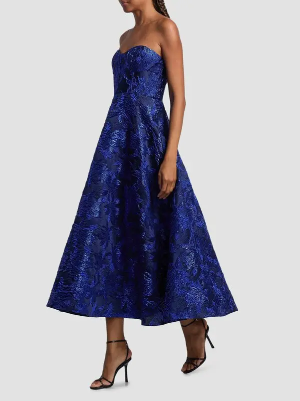 AS IT MAY Livia Floral Jacquard Midi-dress