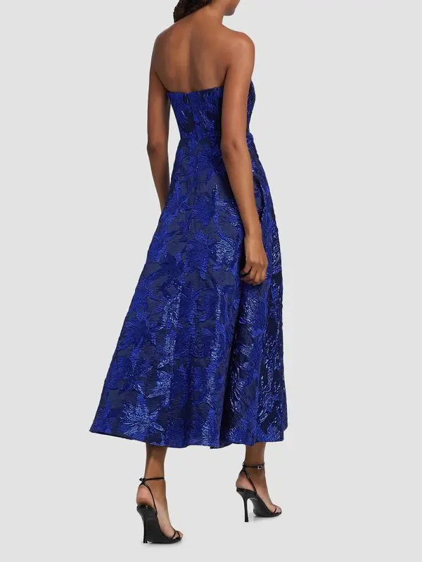 AS IT MAY Livia Floral Jacquard Midi-dress