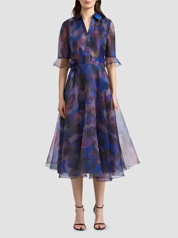 Theia Colette Midi-shirtdress