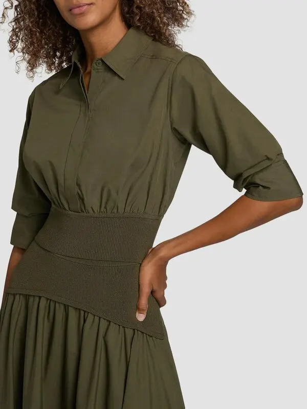 Simkhai Stiles Cotton Crop Shirt