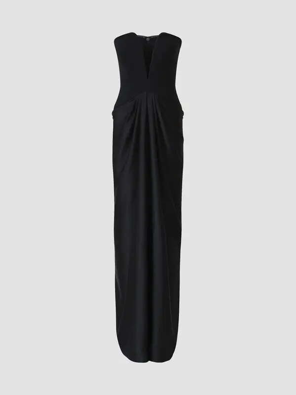Halston Sanna Stretch-crepe & Satin Strapless Gown