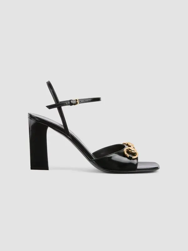 Gucci Signora 85mm Leather Sandals - Nero