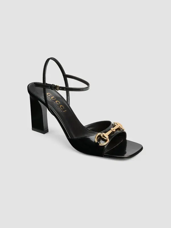 Gucci Signora 85mm Leather Sandals - Nero