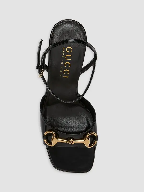 Gucci Signora 85mm Leather Sandals - Nero
