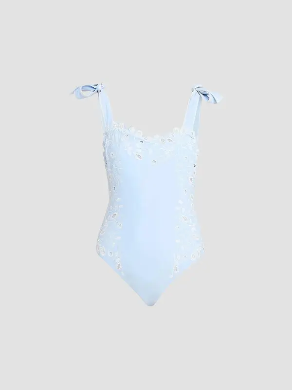 Simkhai Laurie Embroidered One-piece Swimsuit