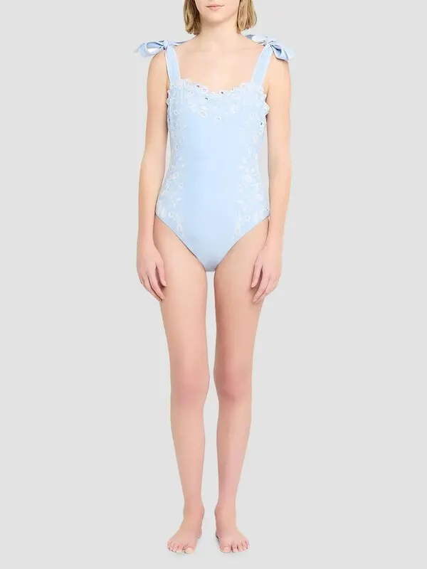 Simkhai Laurie Embroidered One-piece Swimsuit