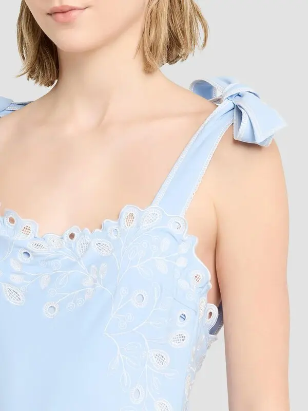 Simkhai Laurie Embroidered One-piece Swimsuit