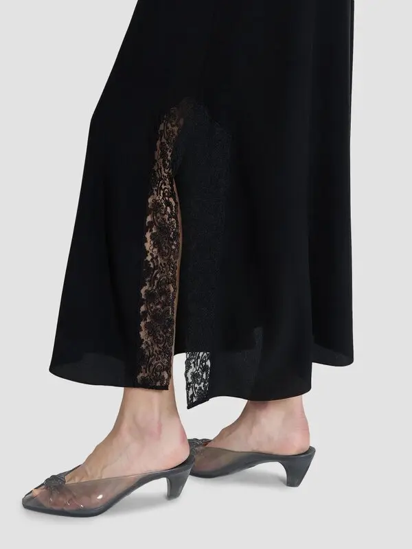 Chloé Embroidered Lace Silk A-line Maxi Dress