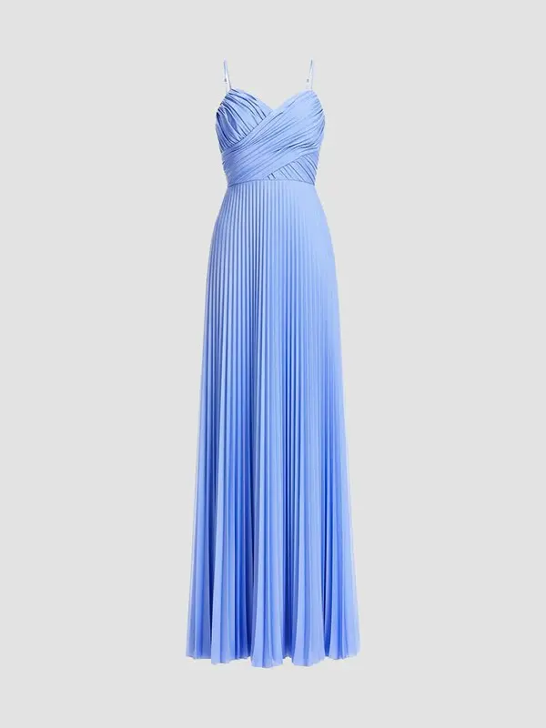 Dress The Population Aspen Pleated Gown - Sky