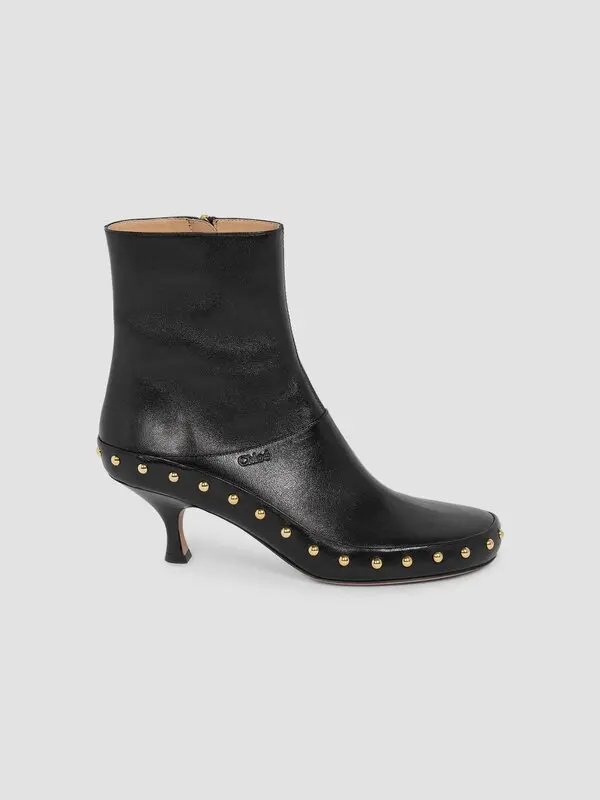 Chloé Junie Studded Leather Ankle Boots