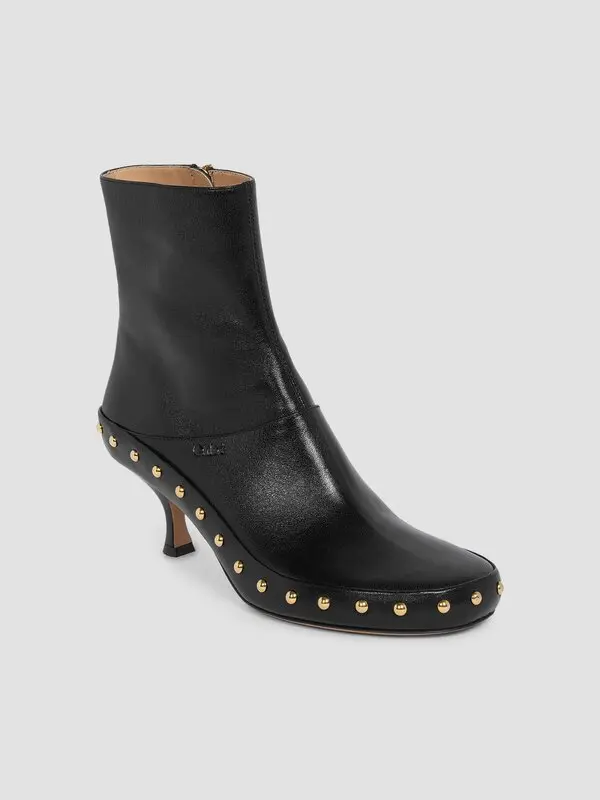 Chloé Junie Studded Leather Ankle Boots