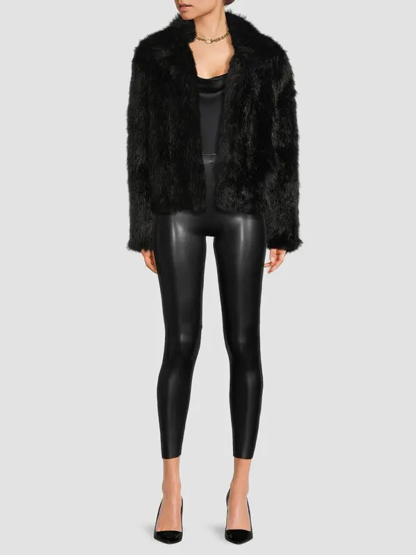 ET OCHS Eugene Faux Fur Jacket - Black