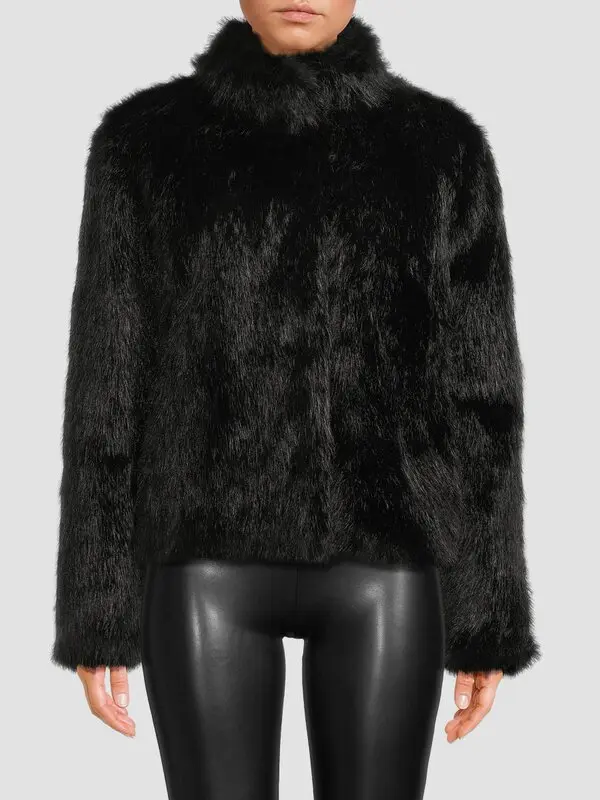 ET OCHS Eugene Faux Fur Jacket - Black