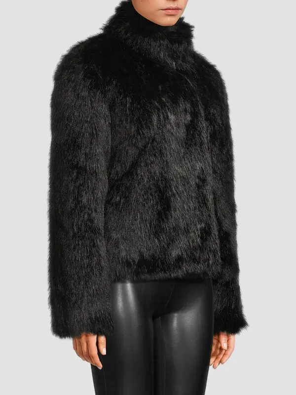 ET OCHS Eugene Faux Fur Jacket - Black