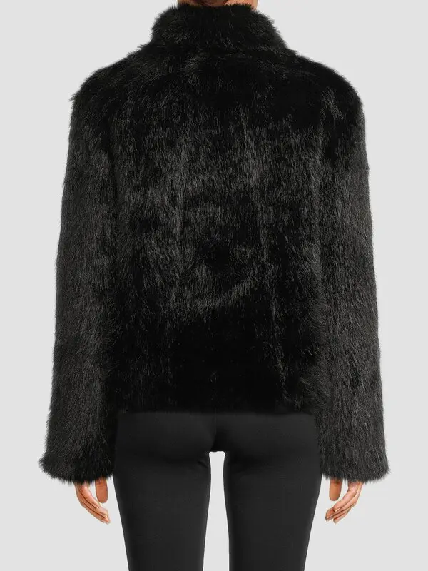 ET OCHS Eugene Faux Fur Jacket - Black