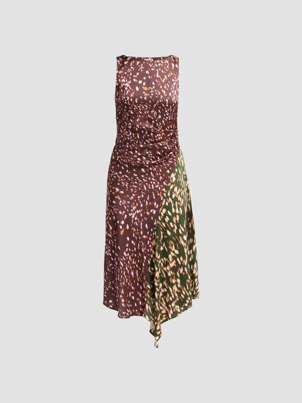 Misa Rohan Printed Midi Dress