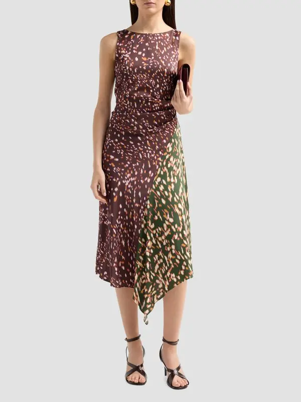 Misa Rohan Printed Midi Dress