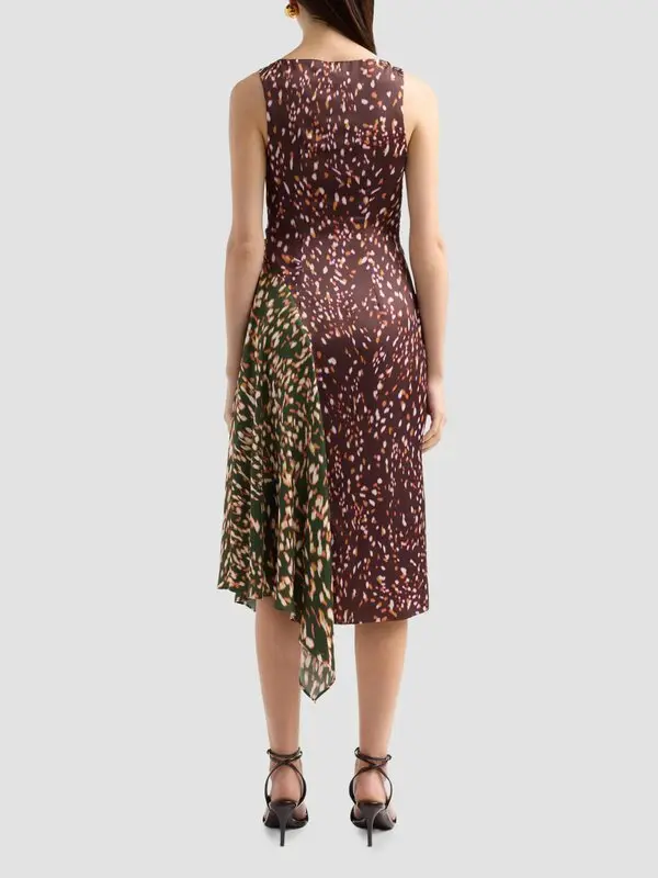 Misa Rohan Printed Midi Dress