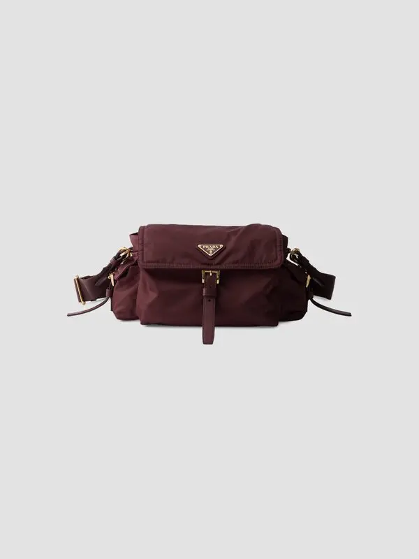 Prada Medium Explore Re-nylon Shoulder Bag - Dark Red
