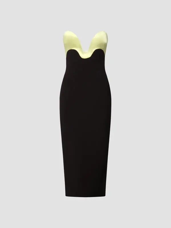 ET OCHS Bridgette Curved Strapless Midi-dress