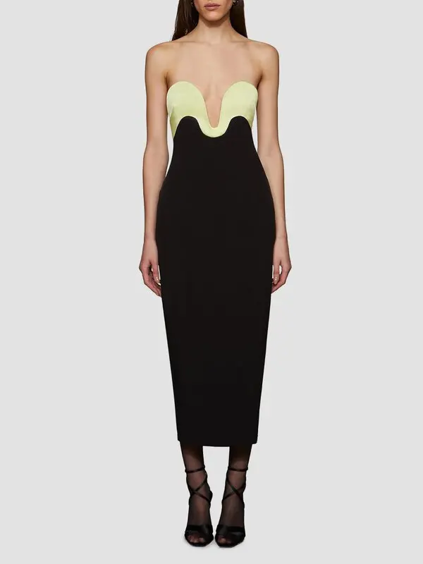 ET OCHS Bridgette Curved Strapless Midi-dress