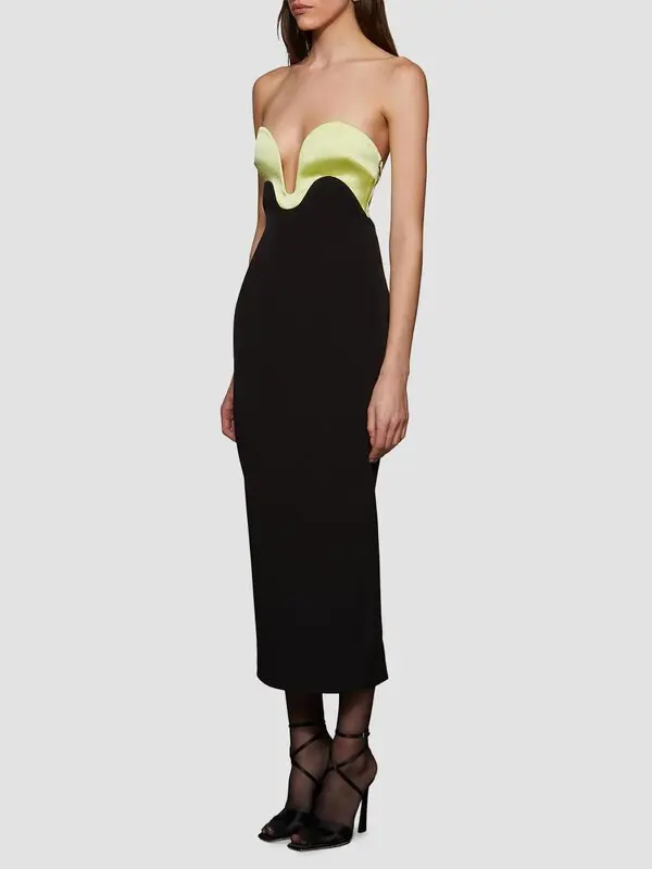 ET OCHS Bridgette Curved Strapless Midi-dress