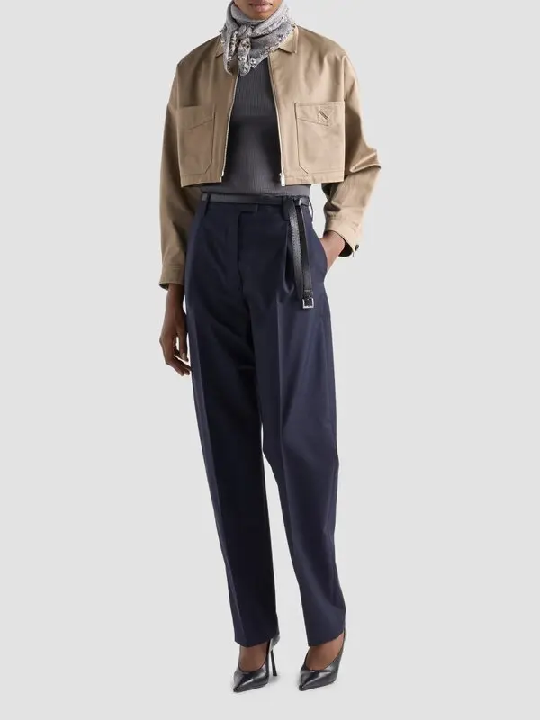 Prada Ribbed Knit Top - Grey