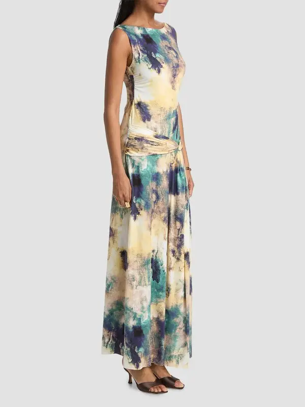 Misa Safira Printed Maxi Dress