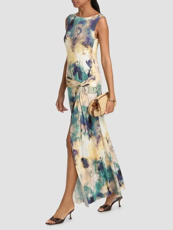 Misa Safira Printed Maxi Dress