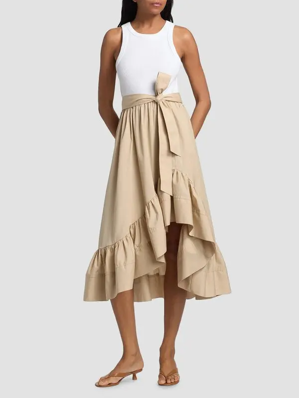 Cinq À Sept Zayla Split Midi-dress - White Khaki