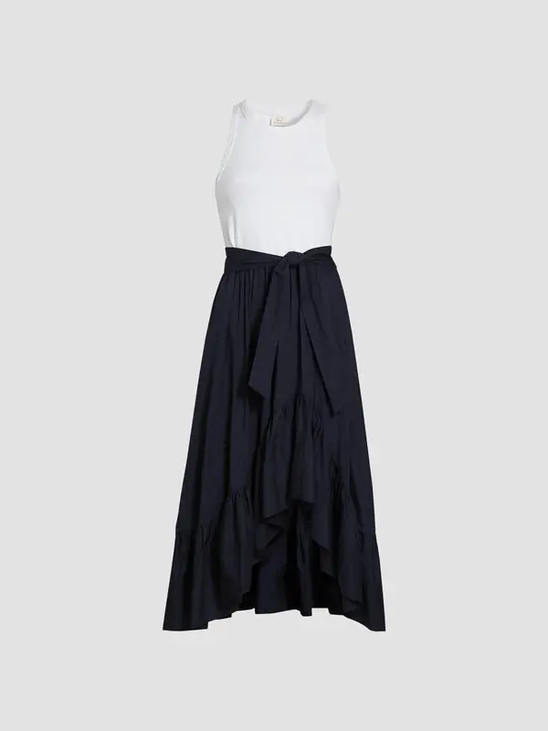 Cinq À Sept Zayla Split Midi-dress - White Navy