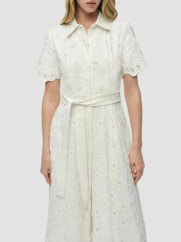 Simkhai Audria Belted Midi-shirtdress