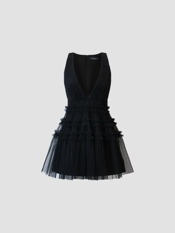 Bcbgmaxazria Lumi Tulle Fit & Flare Minidress