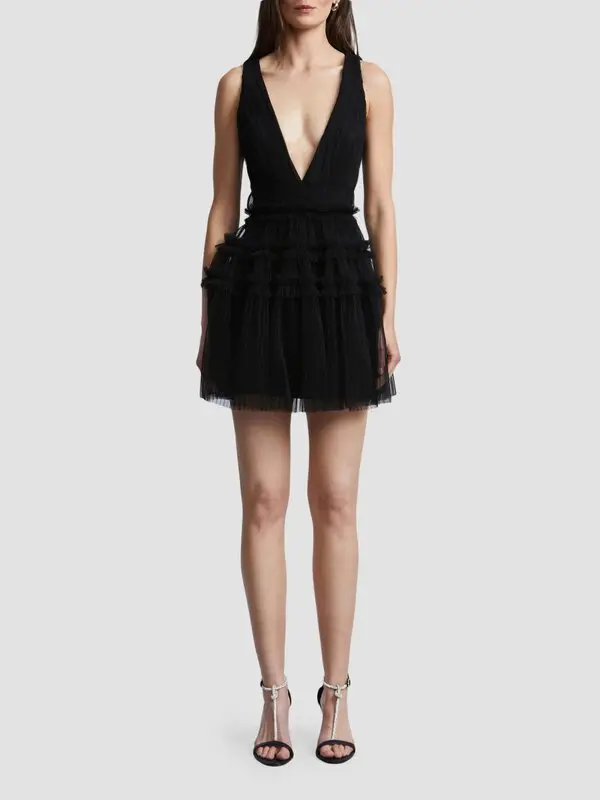 Bcbgmaxazria Lumi Tulle Fit & Flare Minidress