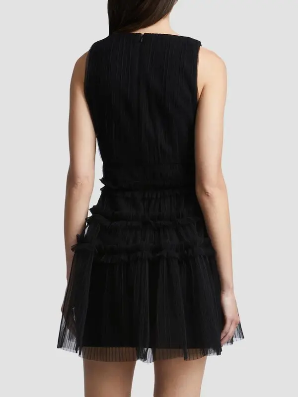 Bcbgmaxazria Lumi Tulle Fit & Flare Minidress