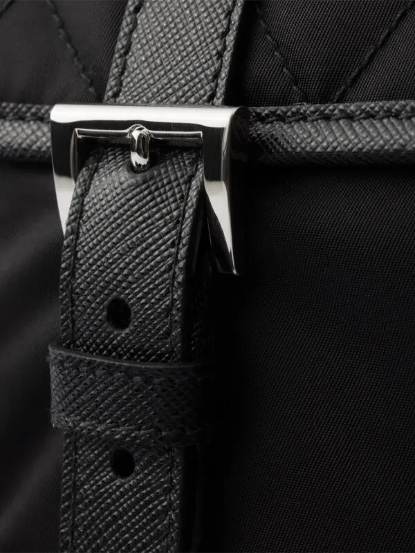 Prada Large Quilted Nylon Shoulder Bag - Black