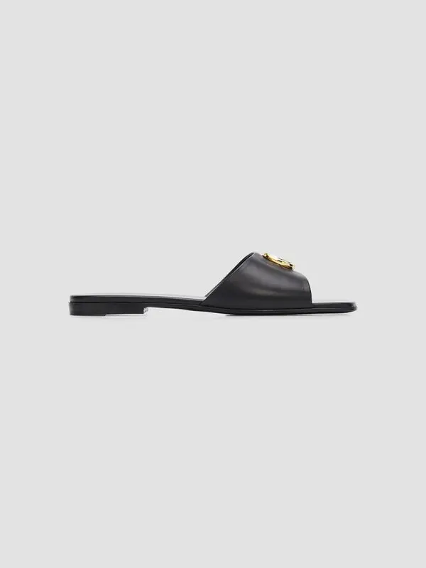Gucci Double G Leather Sandals - Nero