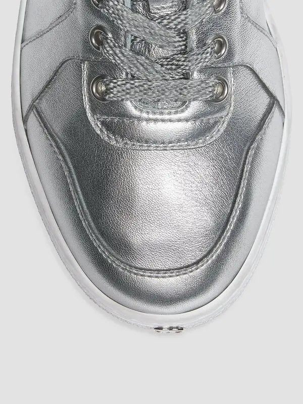 Gucci Coda Leather Low-top Sneakers - Silver