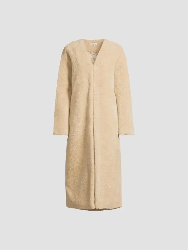 ET OCHS Jameson Collarless Faux Fur Coat