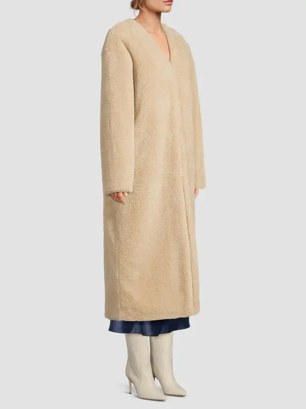 ET OCHS Jameson Collarless Faux Fur Coat